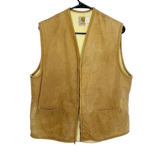 Carhartt | Jackets & Coats | Vintage Carhartt Tan Mens Vest Size Large ...